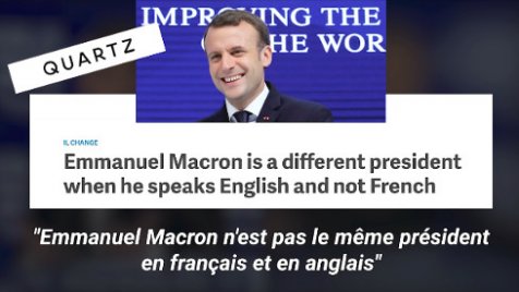 À Davos, Macron ne tient pas le même discours en français qu'en anglais ...