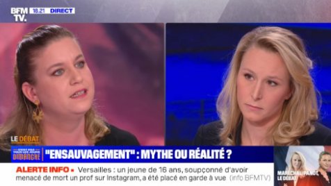 Grand remplacement - Mathilde Panot/Marion Maréchal, le débat - BFMTV ...